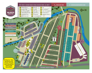 Munds Park RV Resort Map | RV Park near Sedona, AZ